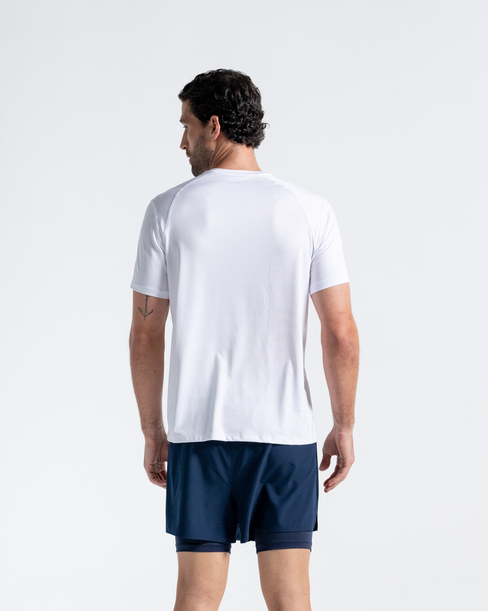 Camiseta Deportiva Manga Corta, Color Blanco Para Hombre - racketball